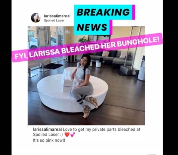 '90 Day Fiance': Larissa Dos Santos Lima Bleaches Her Boohole [Photo ...