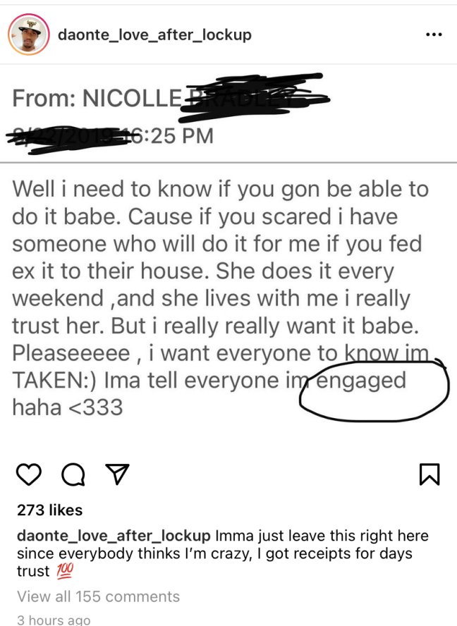 'Love After Lockup': Daonte Tells Nicolle's Mom They're Engaged - But ...